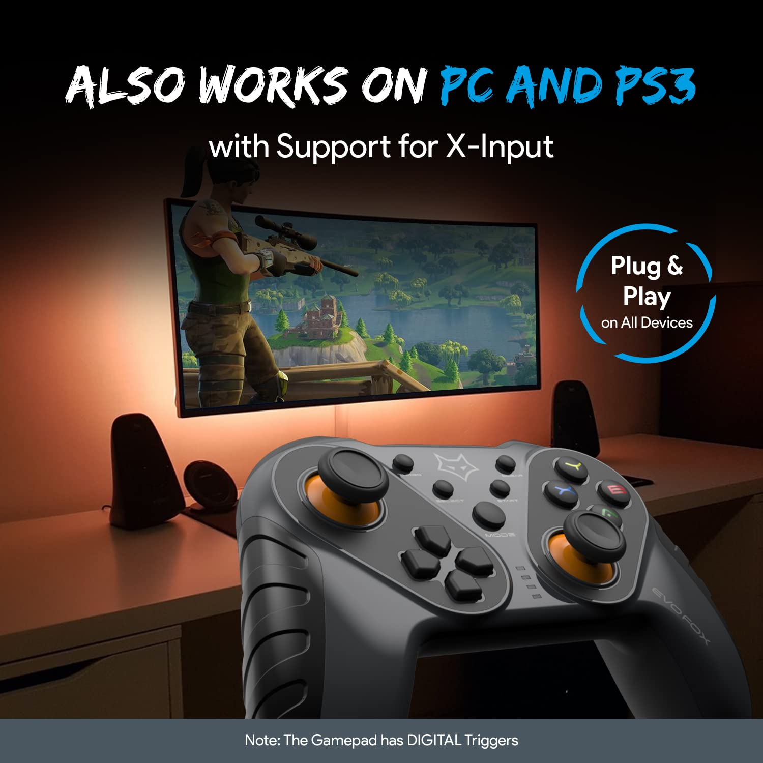 EvoFox Elite Ops Wireless Gamepad for Google TV and Android TV | 8 ...